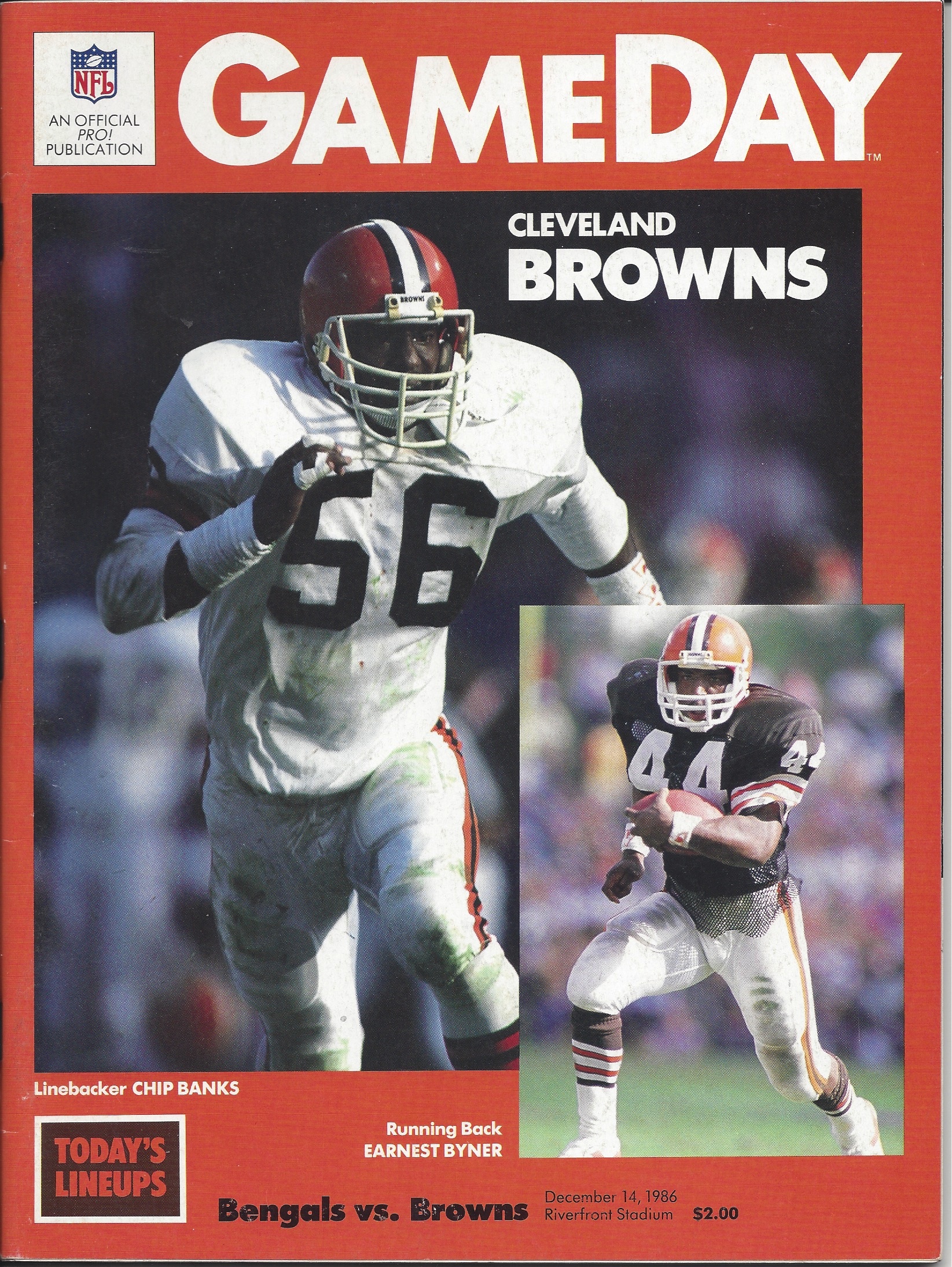 1986 Cleveland Browns ProgramsAmerican Treasures Appraisals